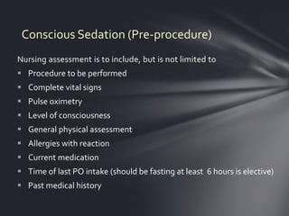 Conscious (iv) sedation | PPTX