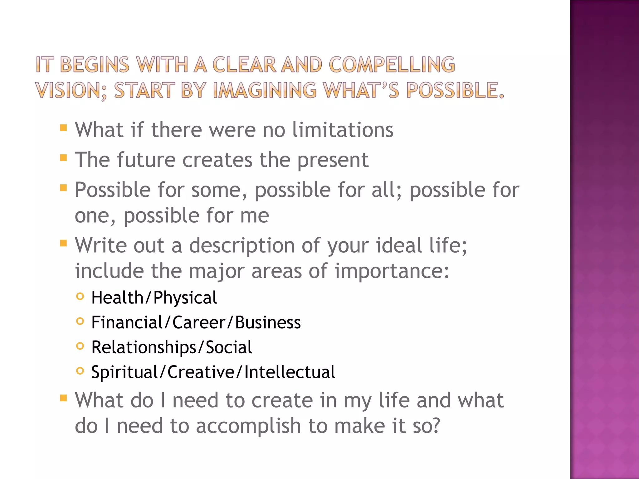 Consciously Creating Your Future | PPT