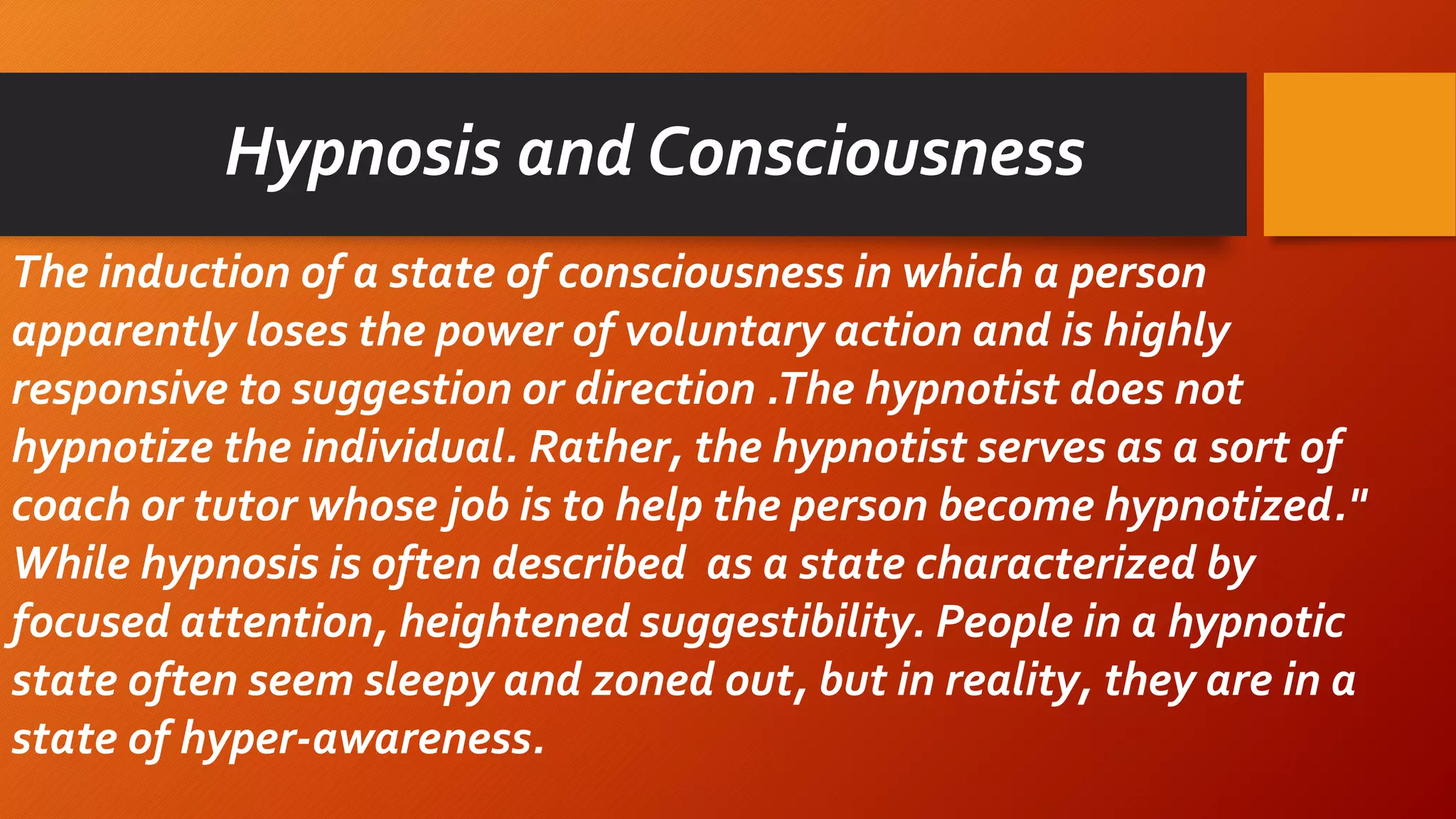 Consciousness In Psychology | PPTX