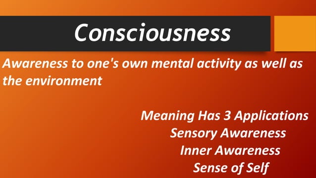 Consciousness In Psychology | PPTX | Sleep Disorders | Diseases and ...