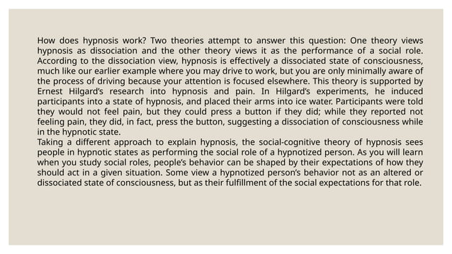 The Psychology of Consciousness Detailed | PPT