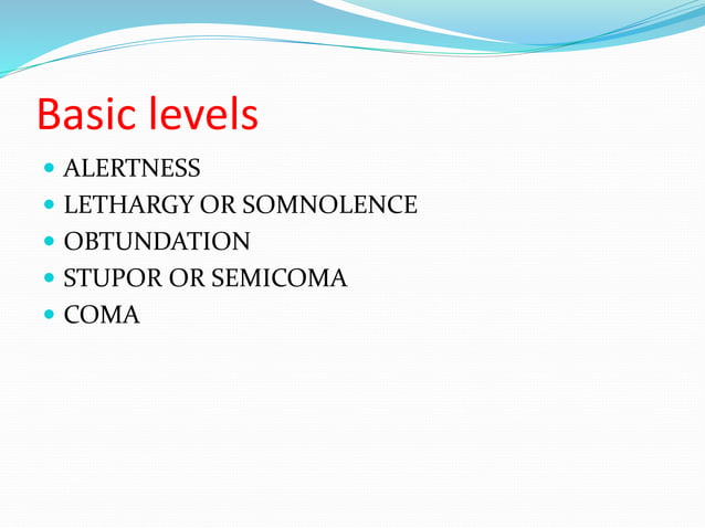 Disorders of consciousness | PPTX