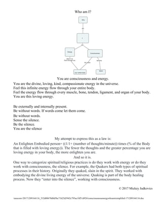 Consciousness energy who am I simplifed, explained, and how to practice ...