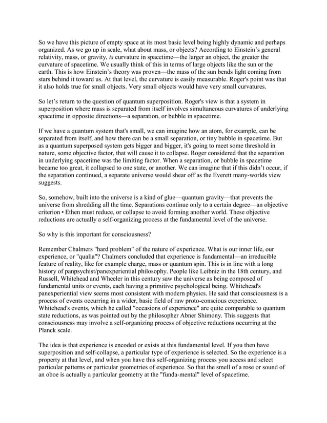 Consciousness, microtubules and the quantum world | PDF