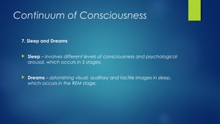 Consciousness, pain, sleep & associated disorders | PPT