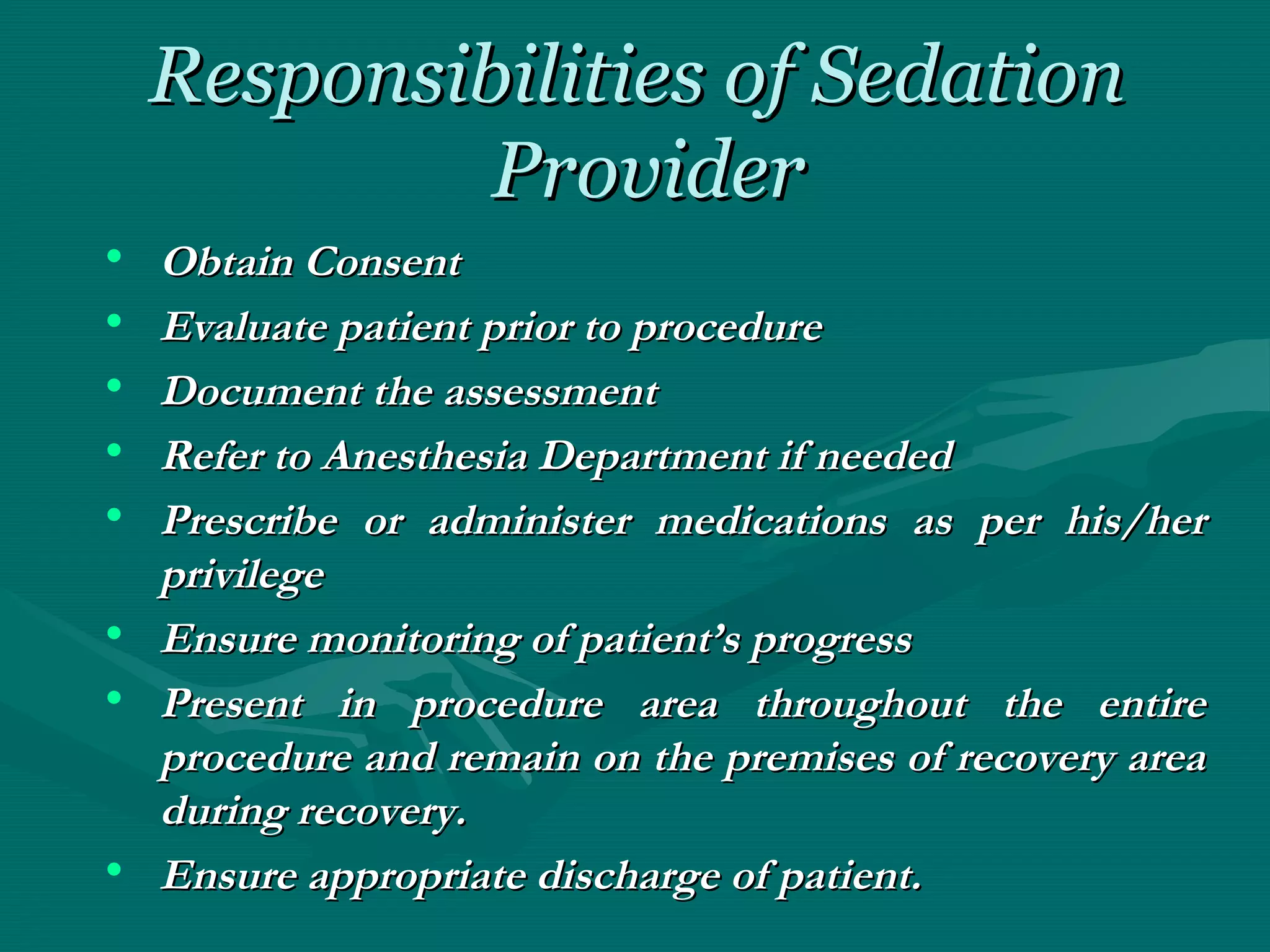 Conscious sedation | PPT