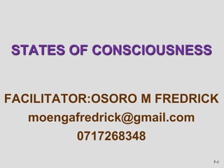 CONSCIOUS STAES IN PSYCHOLOGY.ppt