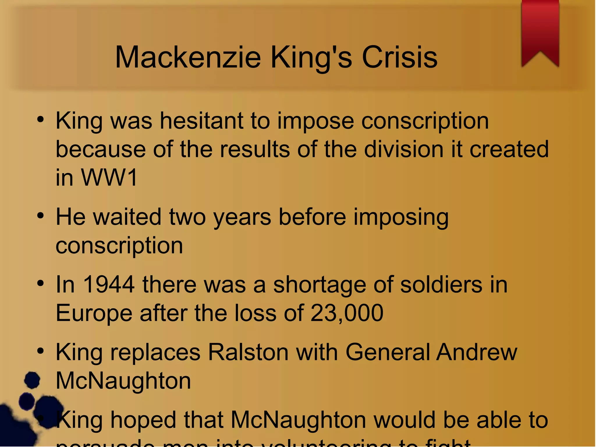 Conscription Crisis | PPT