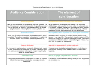 Consdering the target audience | DOCX