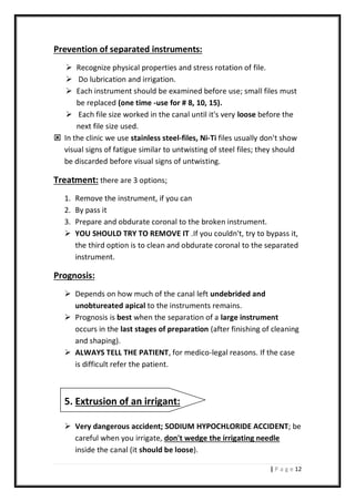 Conse iv script-10-procedural-accidents-in-endodontics | PDF