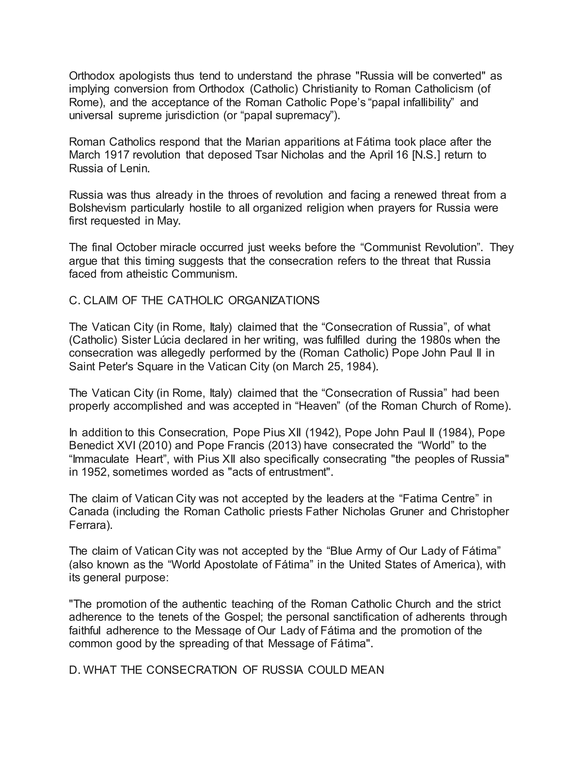 CONSECRATION OF RUSSIA TO THE IMMACULATE HEART OF MARY.docx ...