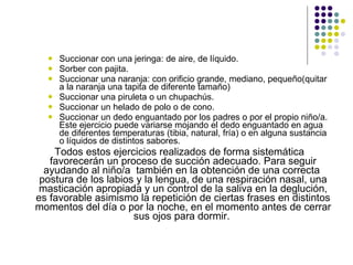 Consecuencias negativas de un mal habito de succion | PPT