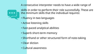 Consecutive tr.pptxconsecutive translation | PPT