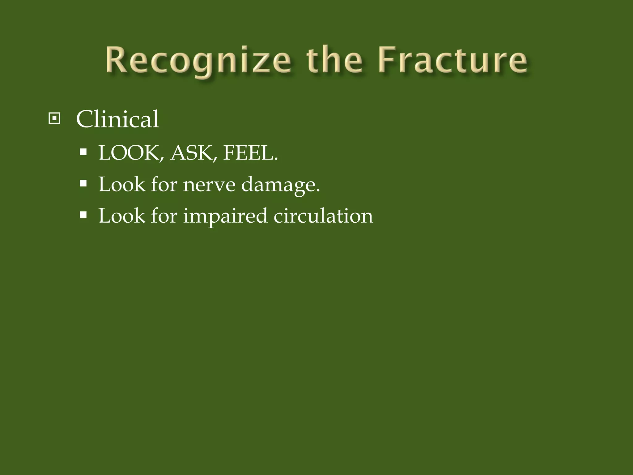 conservative management of simple fractures | PPT