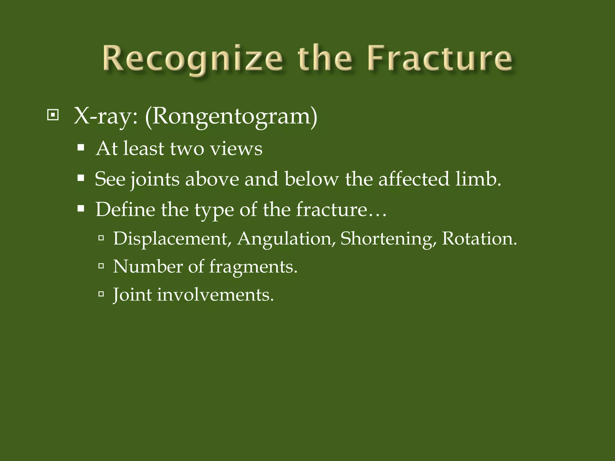 conservative management of simple fractures | PPT