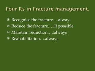 conservative management of simple fractures | PPT