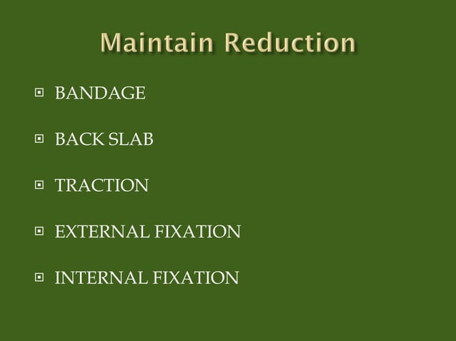 conservative management of simple fractures | PPT