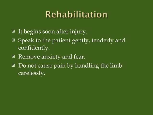 conservative management of simple fractures | PPT