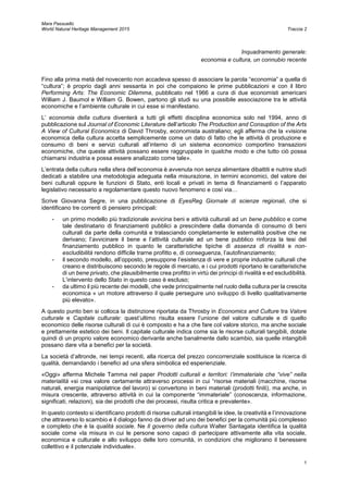 Valorizzazione economica di una risorsa culturale esperienziale | PDF