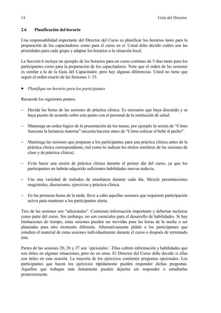 Consejeria en Lactancia Materna_Curso de Capacitacion_Guia del Director ...