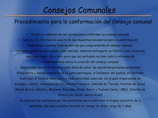 Consejo comunal y cooperativas | PPTX