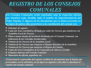 Consejos comunales y Cooperativas en Venezuela | PPTX