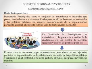Consejos comunales y comunas | PPTX