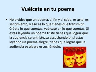 Consejos para recitar un poema | PPSX