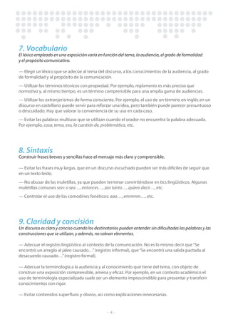 CONSEJOS PARA UNA BUENA EXPOSICIÓN | PDF