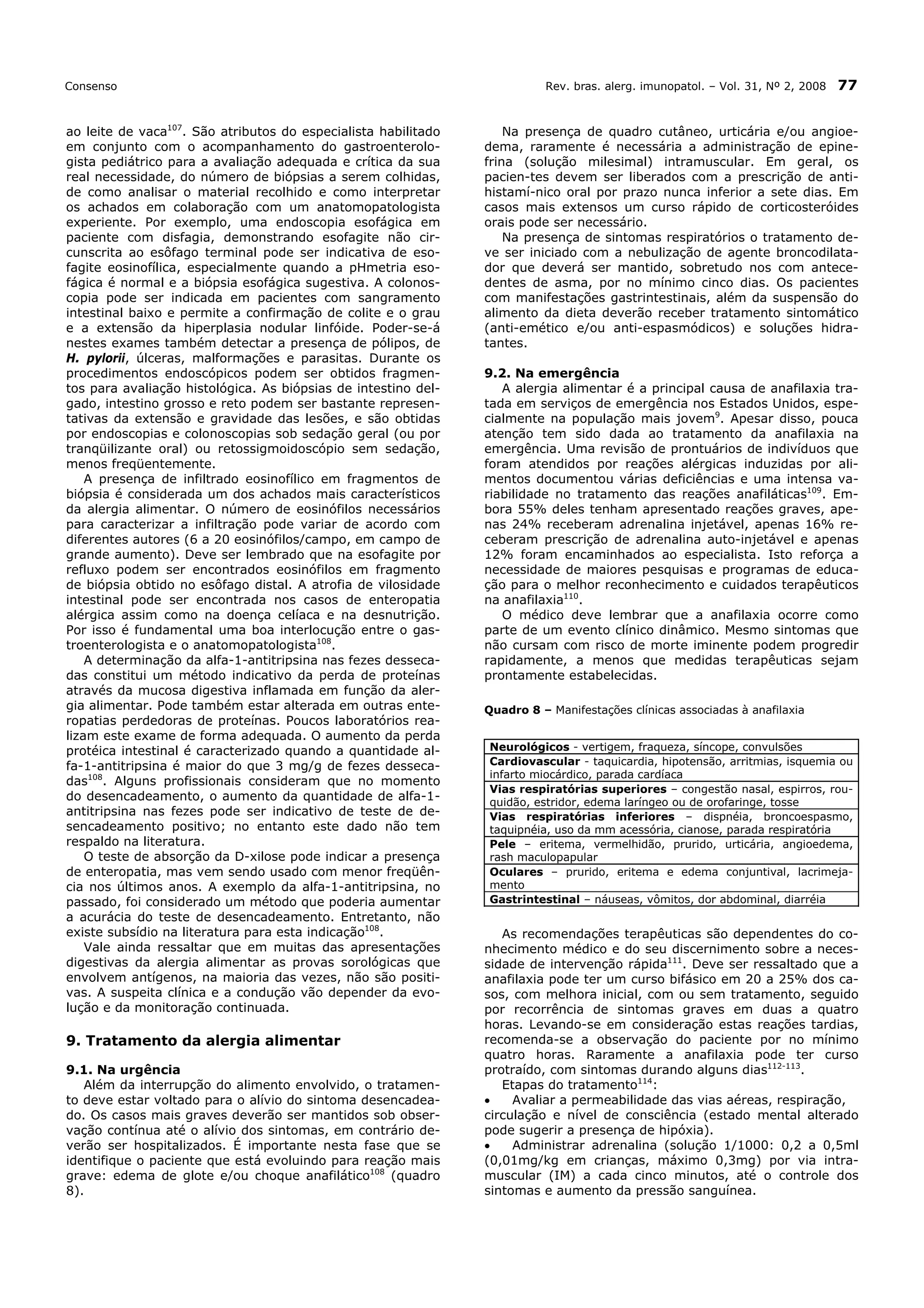 Consenso brasileiro sobre_alergia_alimentar | PDF