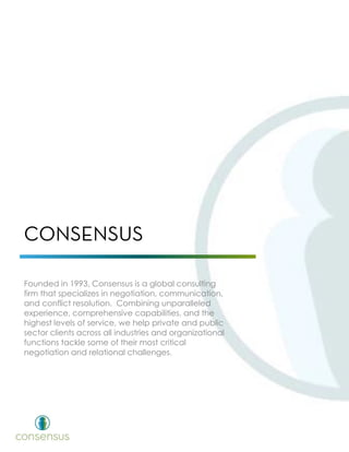 Consensus: Company Brochure | PDF | Management Consulting Industry ...