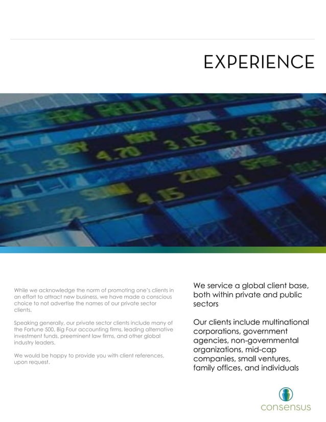 Consensus: Company Brochure | PDF | Management Consulting Industry ...