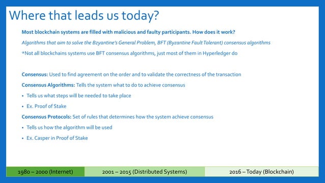 Hyperledger Consensus Algorithms Pptx Computer Networking Computing