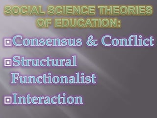 Consensus & conflict theory | PPTX