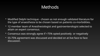 Consensus guidelines anaesthesia for ERCP | PPTX