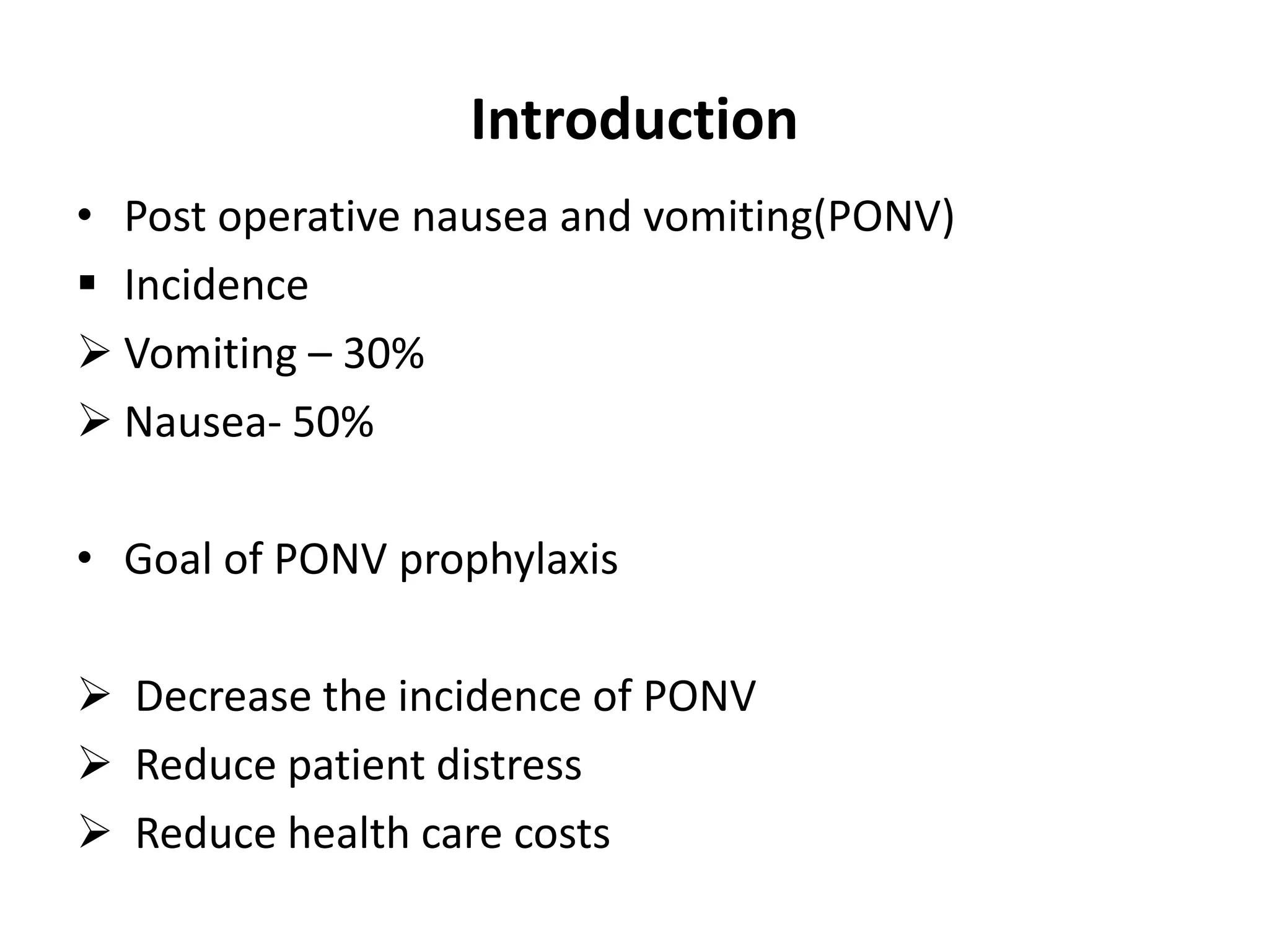 Consensus guidelines for the management of PONV | PPTX