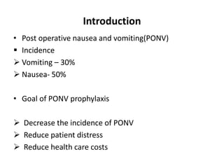 Consensus guidelines for the management of PONV | PPTX