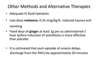 Consensus guidelines for the management of PONV | PPTX