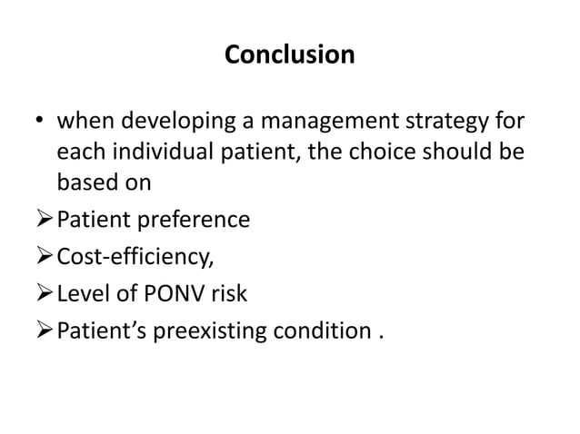 Consensus guidelines for the management of PONV | PPTX