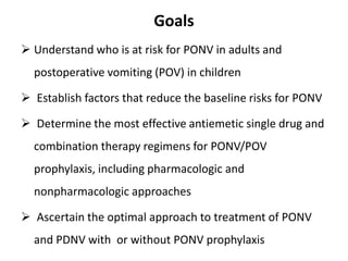 Consensus guidelines for the management of PONV | PPT