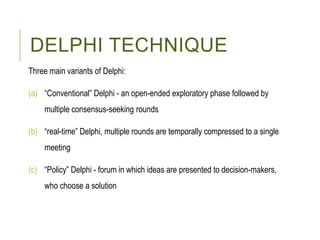 Consensus method - Nominal Group technique and Delhi technique | PPTX
