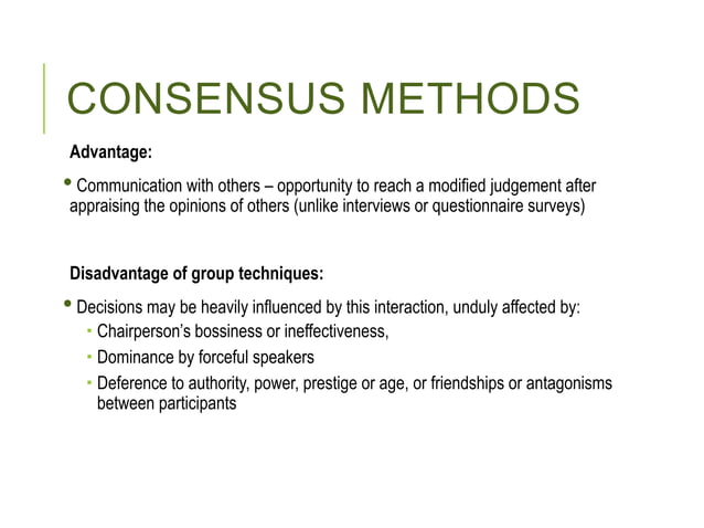 Consensus method - Nominal Group technique and Delhi technique | PPTX