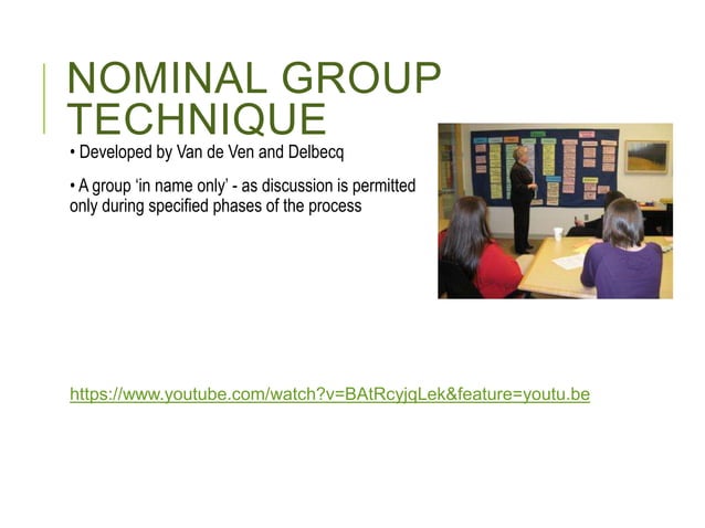 Consensus method - Nominal Group technique and Delhi technique | PPTX