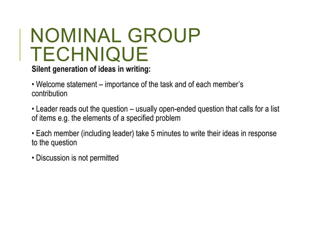 Consensus method - Nominal Group technique and Delhi technique | PPTX