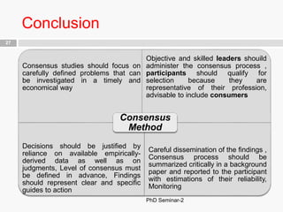 Consensus methods | PPTX