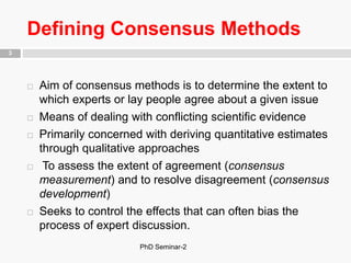 Consensus methods | PPTX