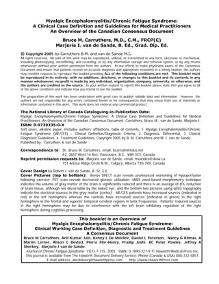 Consensus overview on ME/CFS | PDF