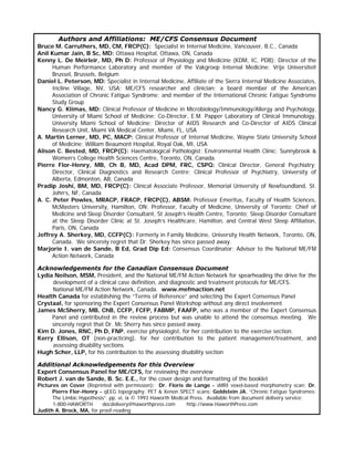 Consensus overview on ME/CFS | PDF