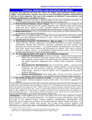 Consensus overview on ME/CFS | PDF