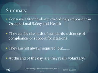 Consensus Standards | PPTX